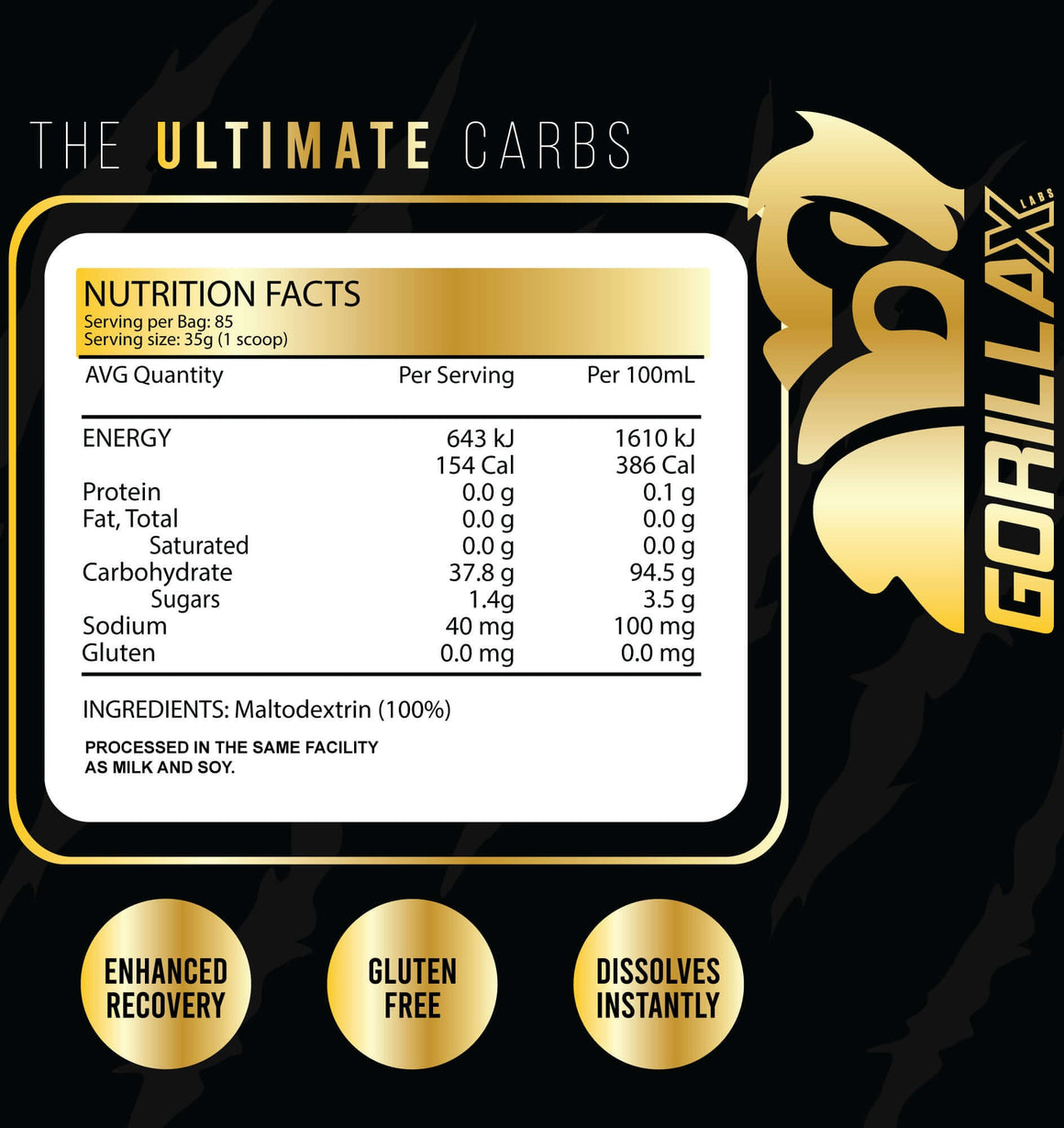 Ultimate Carbs 2kg – Gorilla X Labs